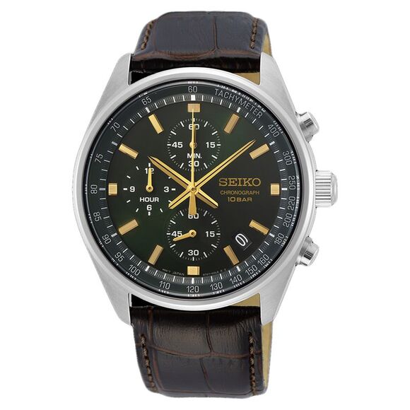 Seiko | Accessories | Seiko Mens Chronograph Green Dial Watch Ssb385 ...